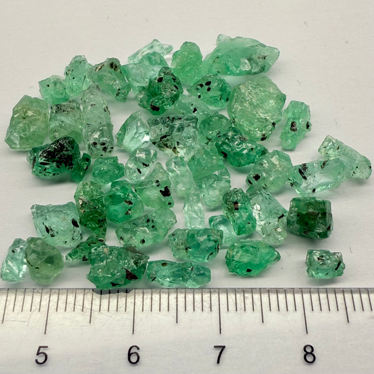 Emerald Crystal Melee/Specimen Grade lot, 34.19ct, Tanzania, Untreated ...