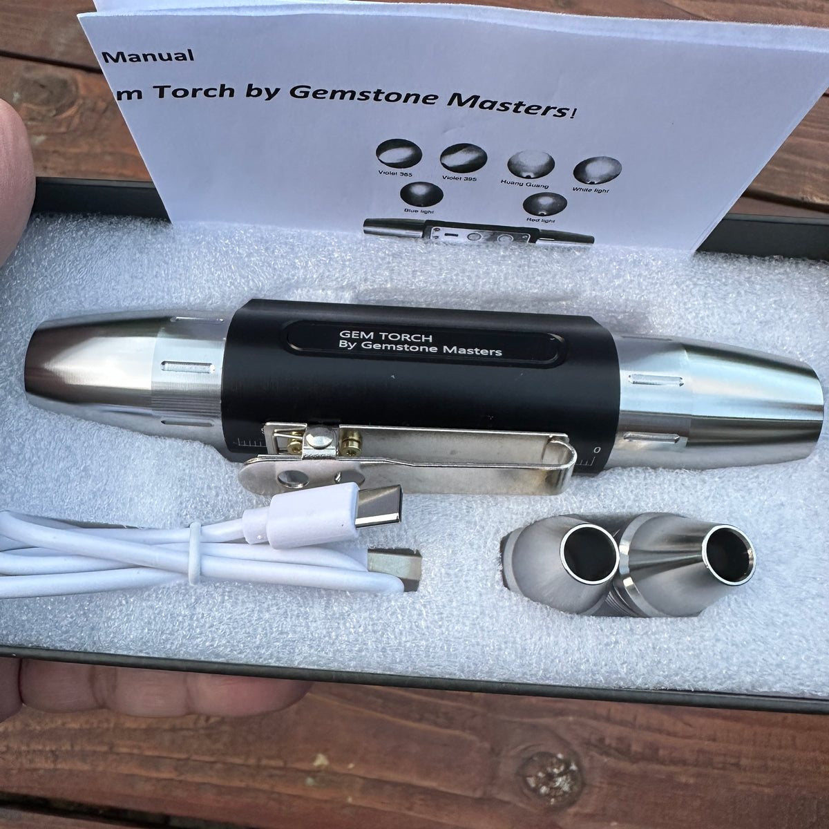 Gem Torch by Gemstone Masters, 6 function gem torch, UV, belt clip and ...